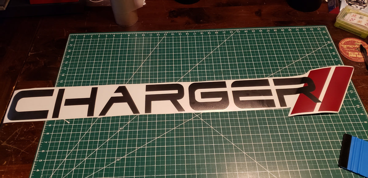 Charger Windshield Decal Banner Choose 2 Colors And Size Vellosvinyl
