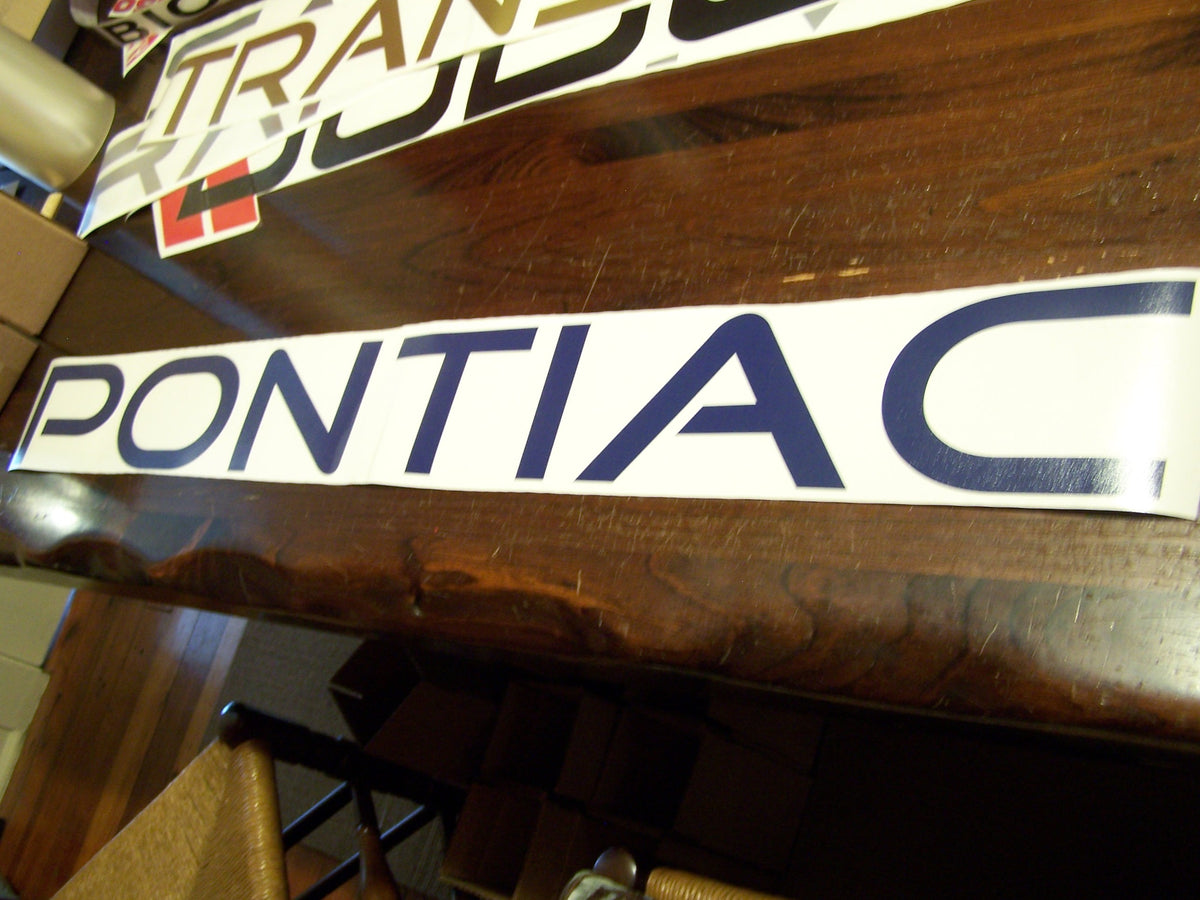 PONTIAC WINDSHIELD VINYL DECAL BANNER WINDOW CHOOSE COLOR & SIZE ...