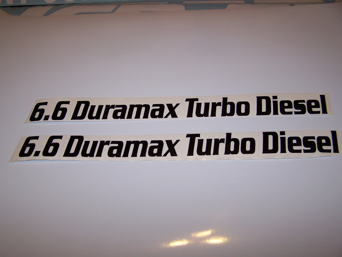 6.6 DURAMAX TURBO DIESEL VINYL DECAL SET OF 2 CHOOSE COLOR – Vellosvinyl