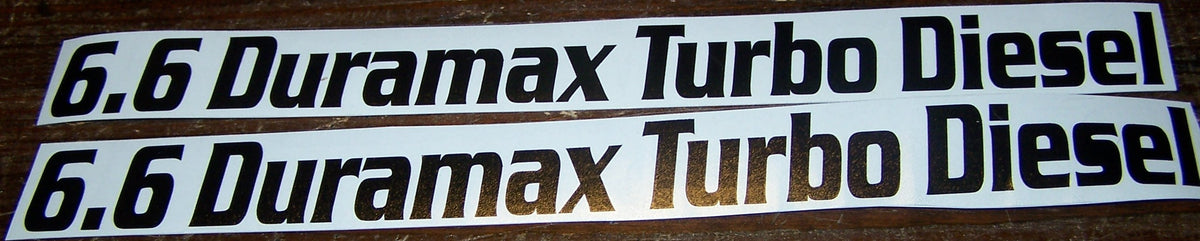 6.6 DURAMAX TURBO DIESEL VINYL DECAL SET OF 2 CHOOSE COLOR – Vellosvinyl
