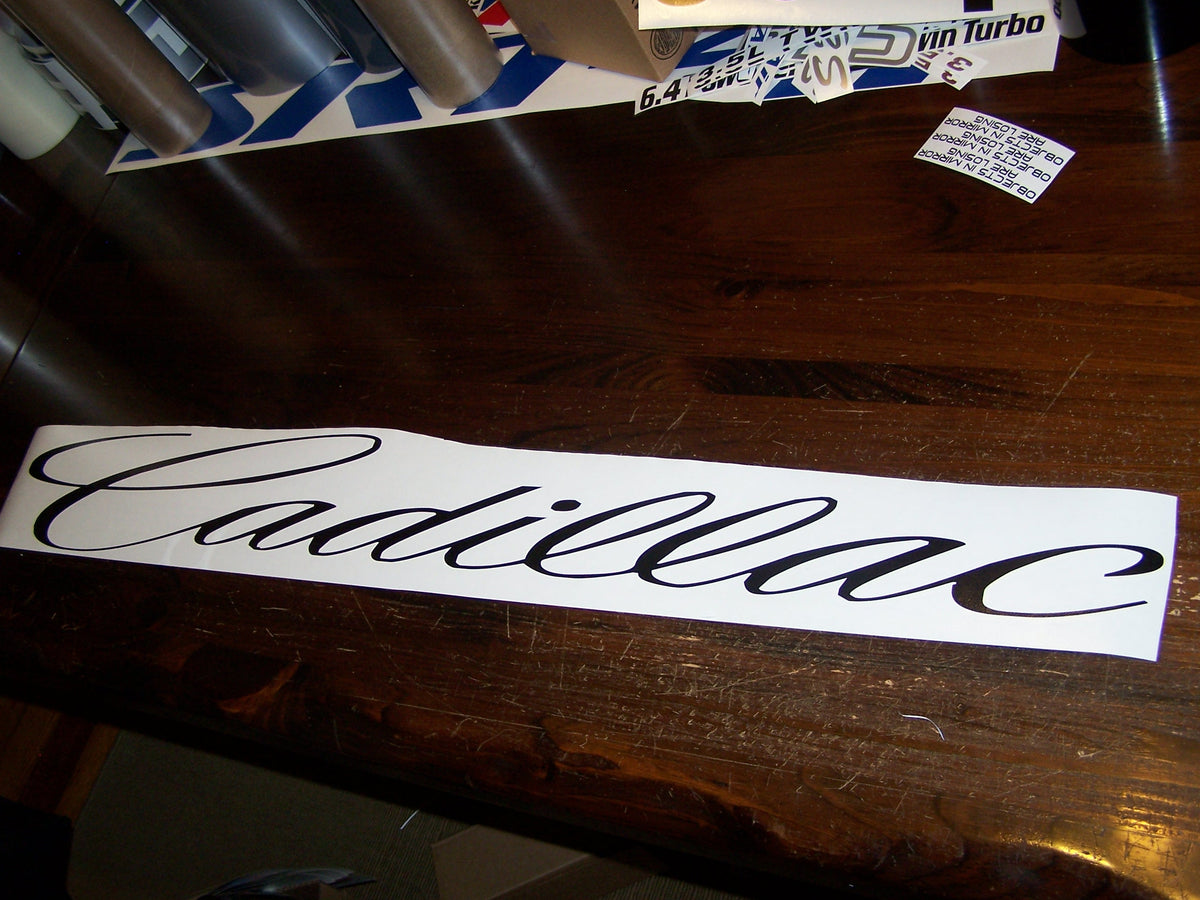 CADILLAC WINDSHIELD / WINDOW OR MULTI PURPOSE DECAL BANNER VINYL STICK ...