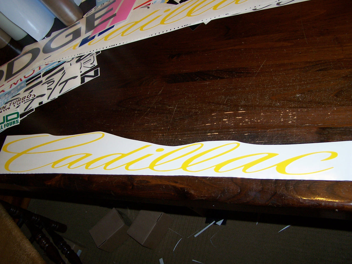 CADILLAC WINDSHIELD / WINDOW OR MULTI PURPOSE DECAL BANNER VINYL STICK ...