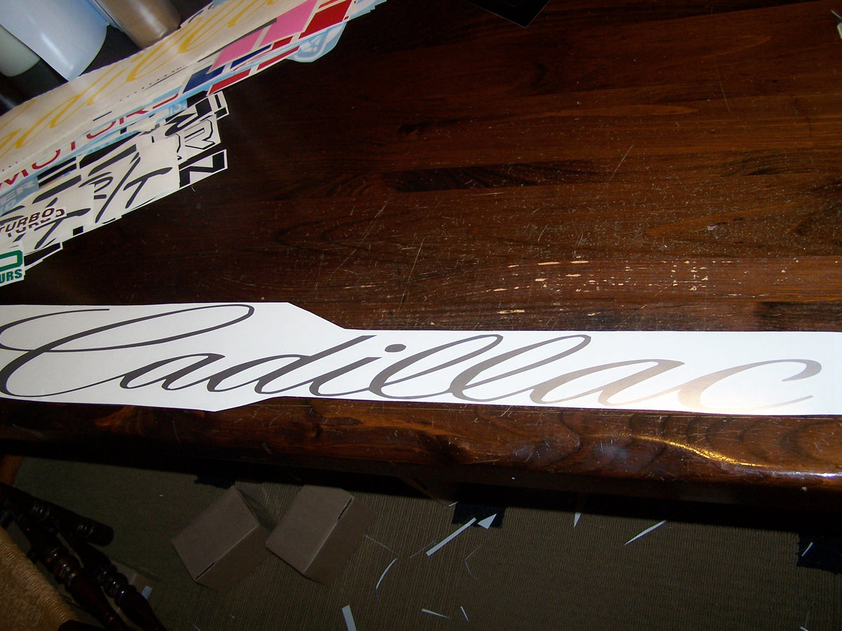 CADILLAC WINDSHIELD / WINDOW OR MULTI PURPOSE DECAL BANNER VINYL STICK ...