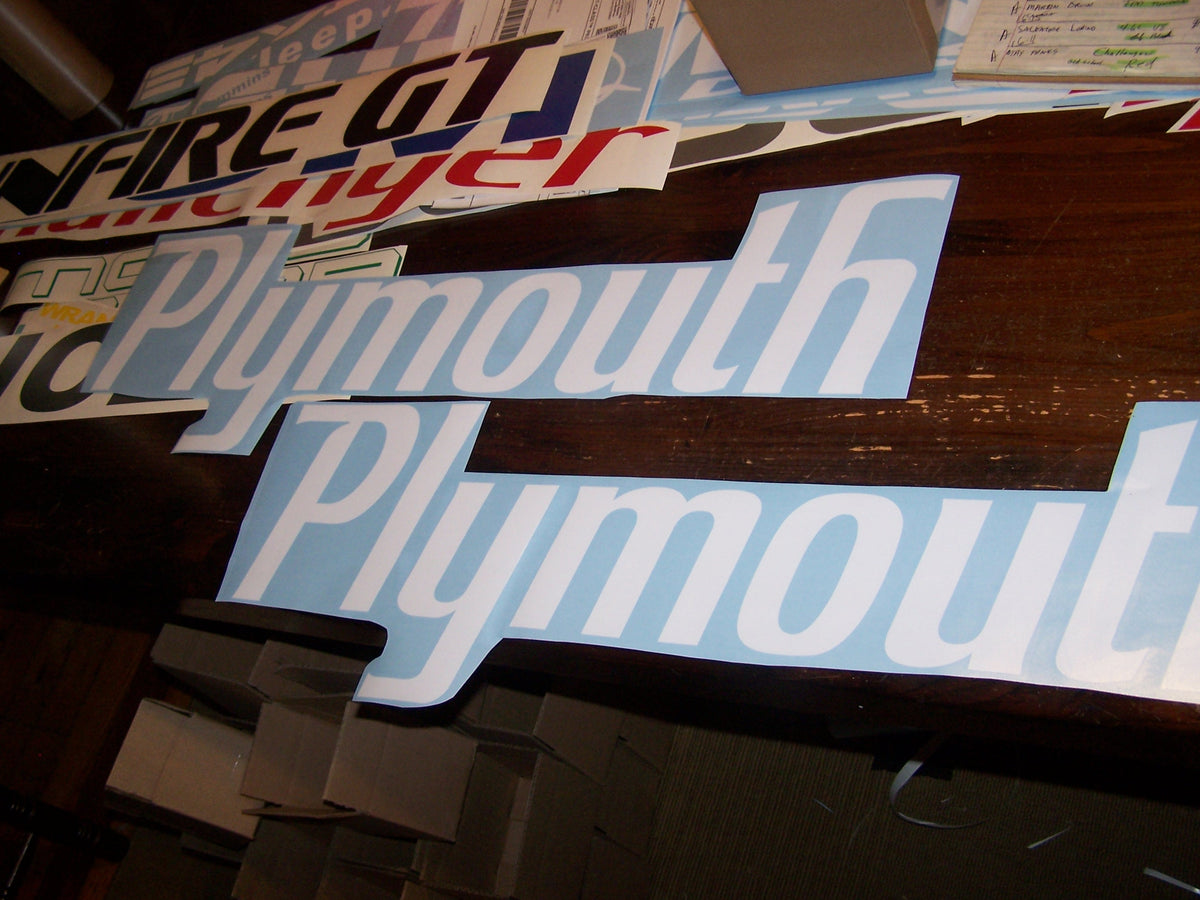 PLYMOUTH QUARTER PANEL DECALS SUPERBIRD SET – Vellosvinyl