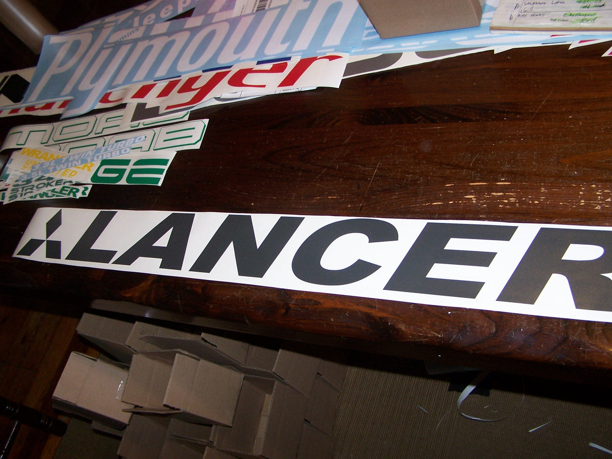 LANCER WINDSHIELD DECAL BANNER VINYL STICKER – Vellosvinyl