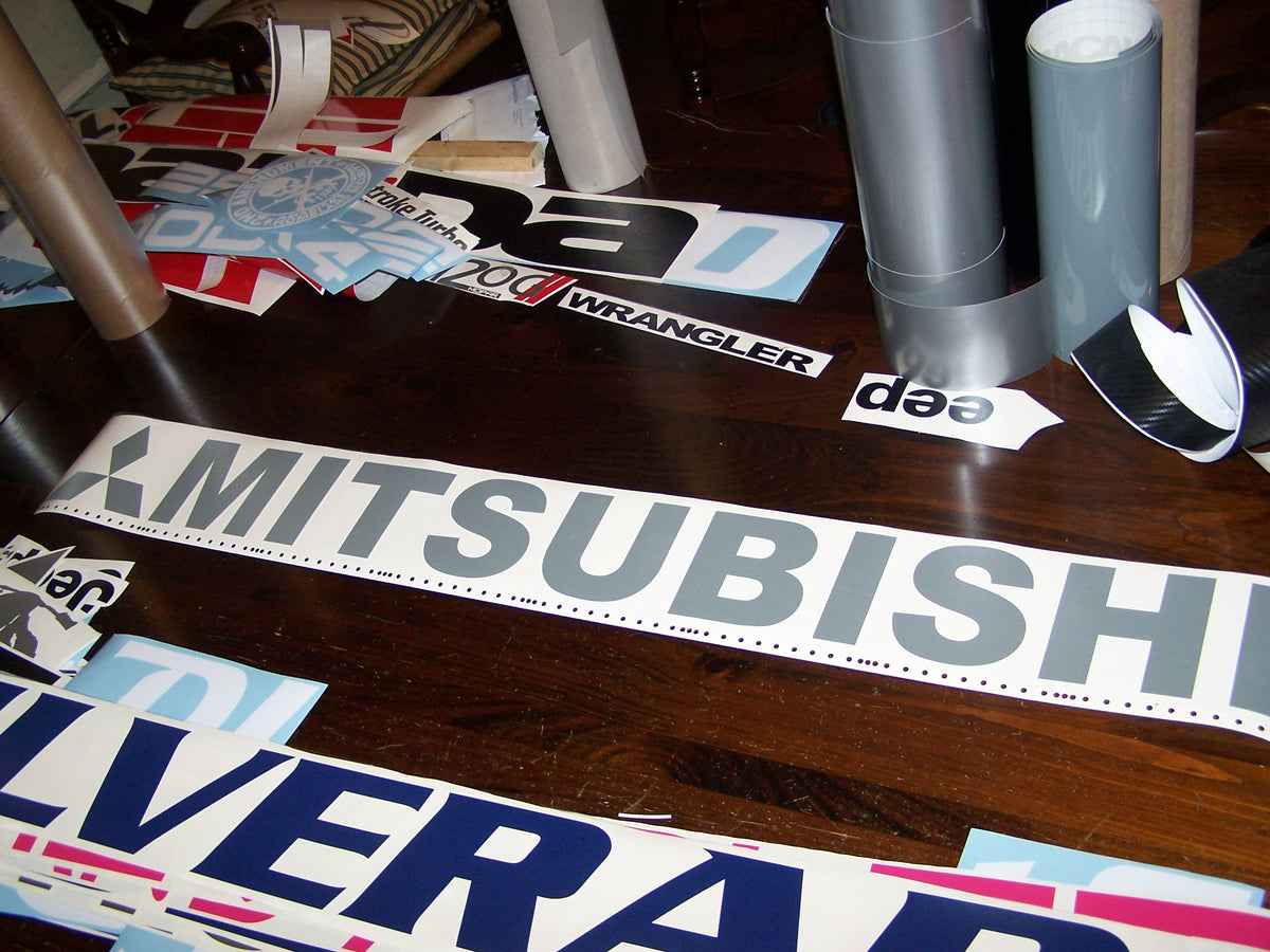 MITSUBISHI WINDSHIELD VINYL DECAL STICKER BANNER CHOOSE SIZE & COLOR ...