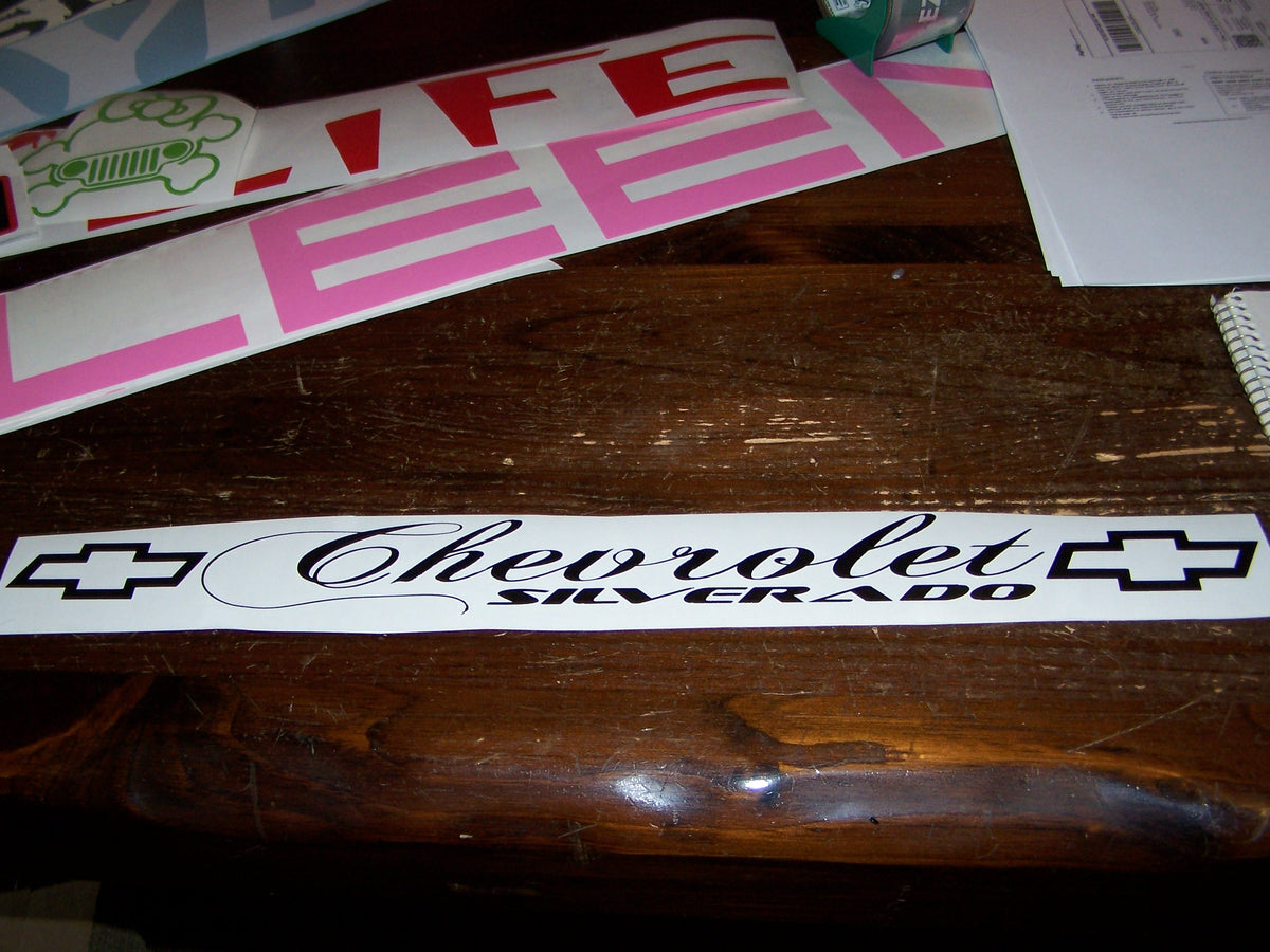 SILVERADO WINDSHIELD DECAL BANNER VINYL STICKER – Vellosvinyl