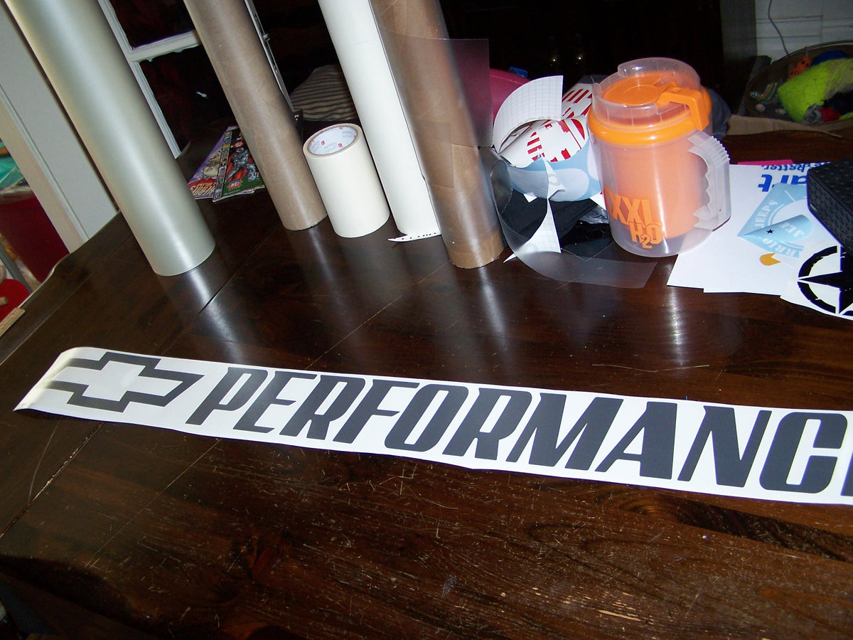 CHEVROLET BOWTIE PERFORMANCE WINDSHIELD VINYL DECAL BANNER – Vellosvinyl