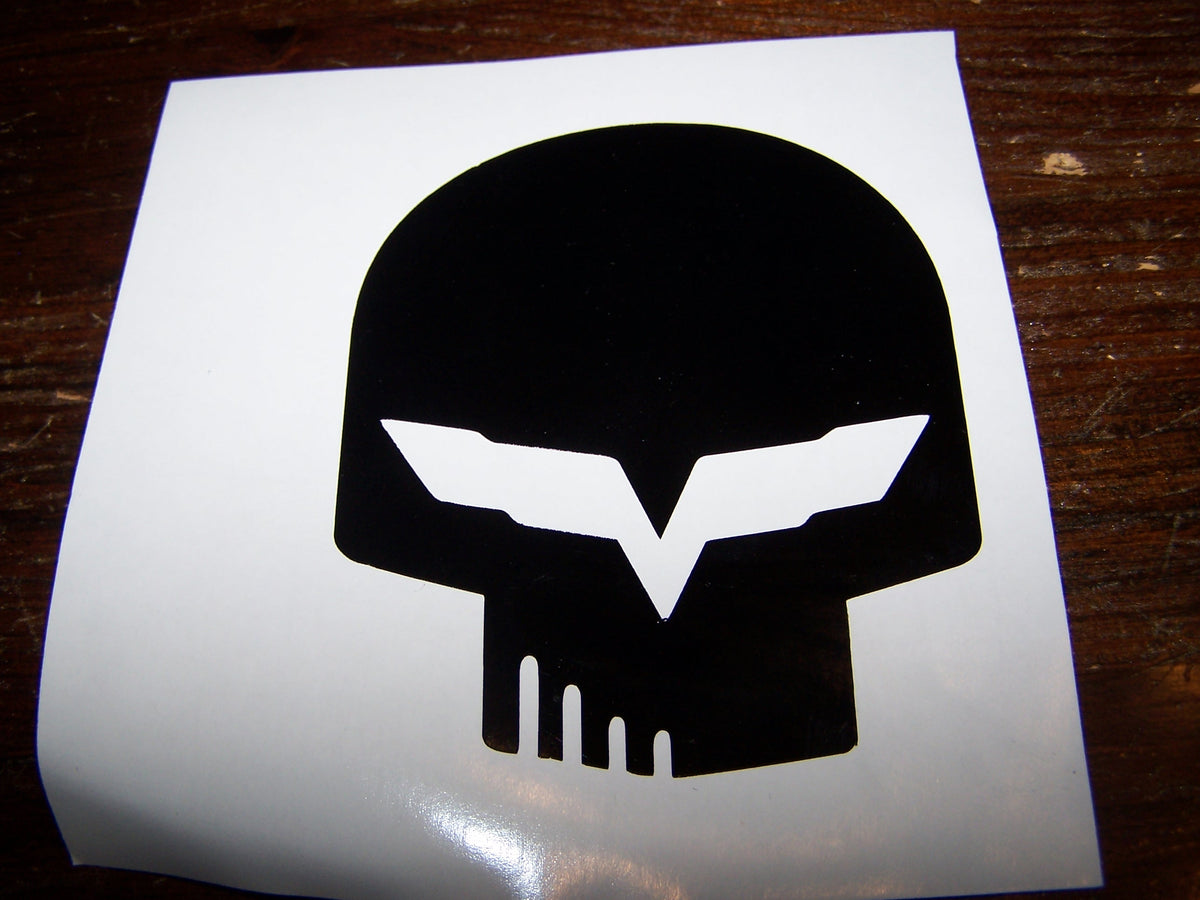 C6 CORVETTE RACING "JAKE" SKULL VINYL DECAL STICKER – Vellosvinyl