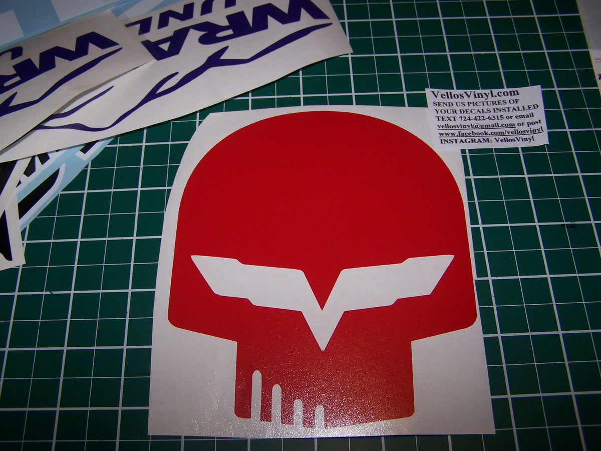 C6 CORVETTE RACING "JAKE" SKULL VINYL DECAL STICKER – Vellosvinyl