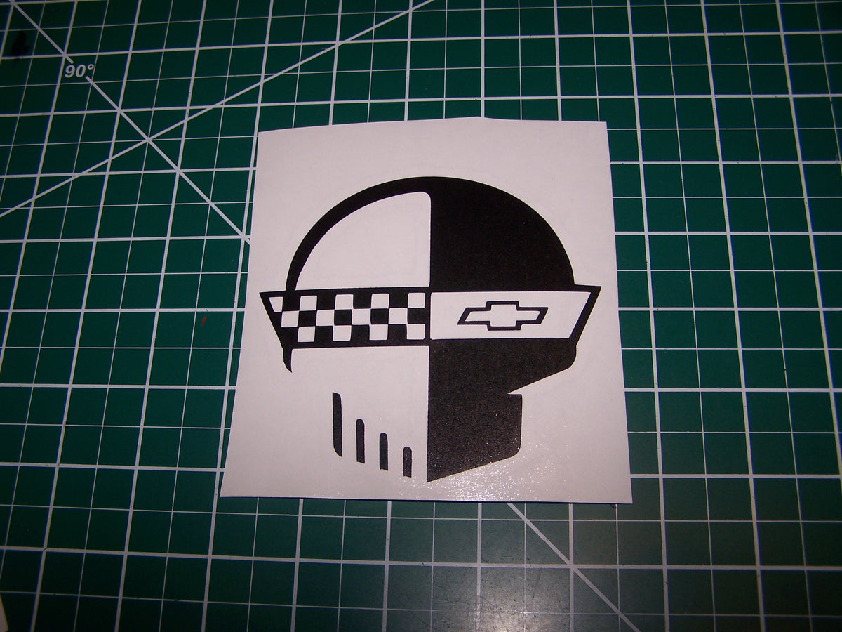 CORVETTE RACING "JAKE" SKULL VINYL DECAL STICKER C4 – Vellosvinyl