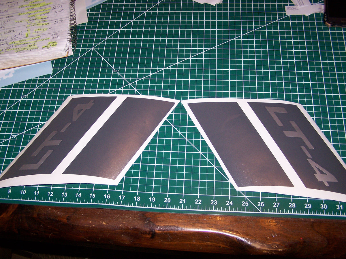 CORVETTE C4 GRAND SPORT STRIPES CUSTOM TEXT DECALS SET OF 2 – Vellosvinyl