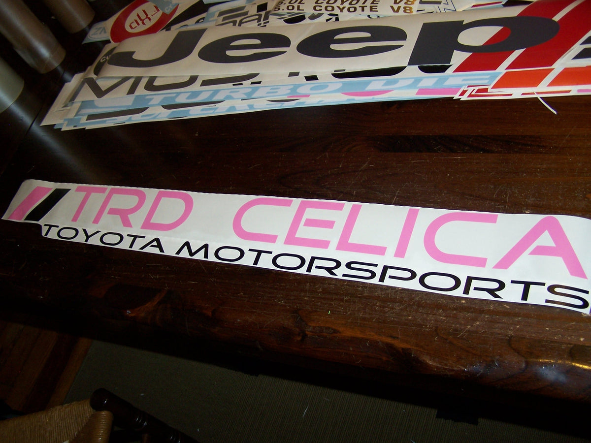 TRD CELICA WINDSHIELD VINYL DECAL STICKER BANNER – Vellosvinyl