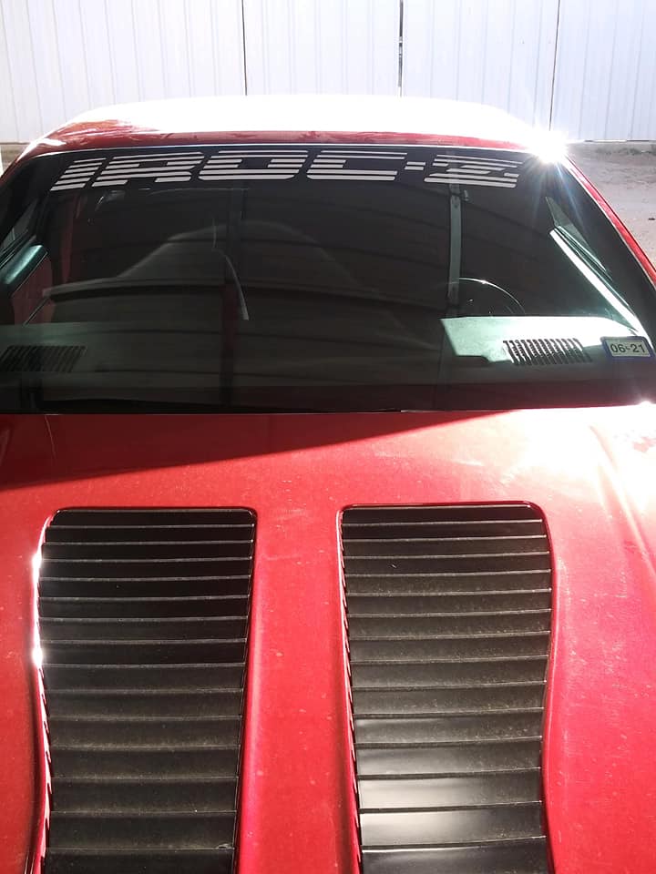 IROC-Z CAMARO WINDSHIELD / WINDOW DECAL STICKER CHOOSE COLOR & SIZE ...