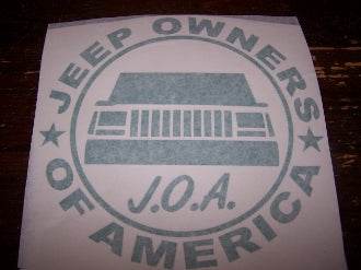 JEEP OWNERS OF AMERICA MEMBERS MJ VINYL DECAL STICKER COMANCHE ...