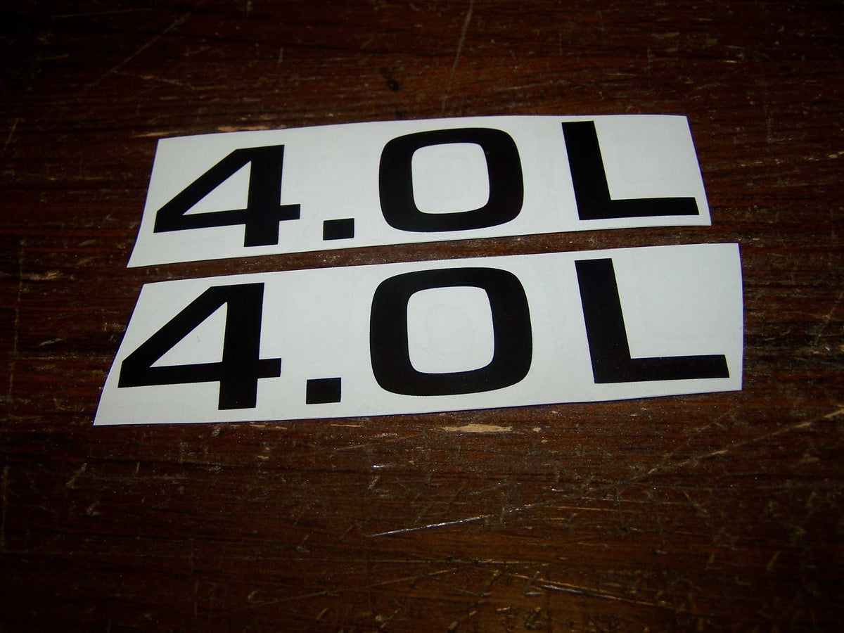 JEEP 4.0L DECAL VINYL STICKER SET OF 2 – Vellosvinyl