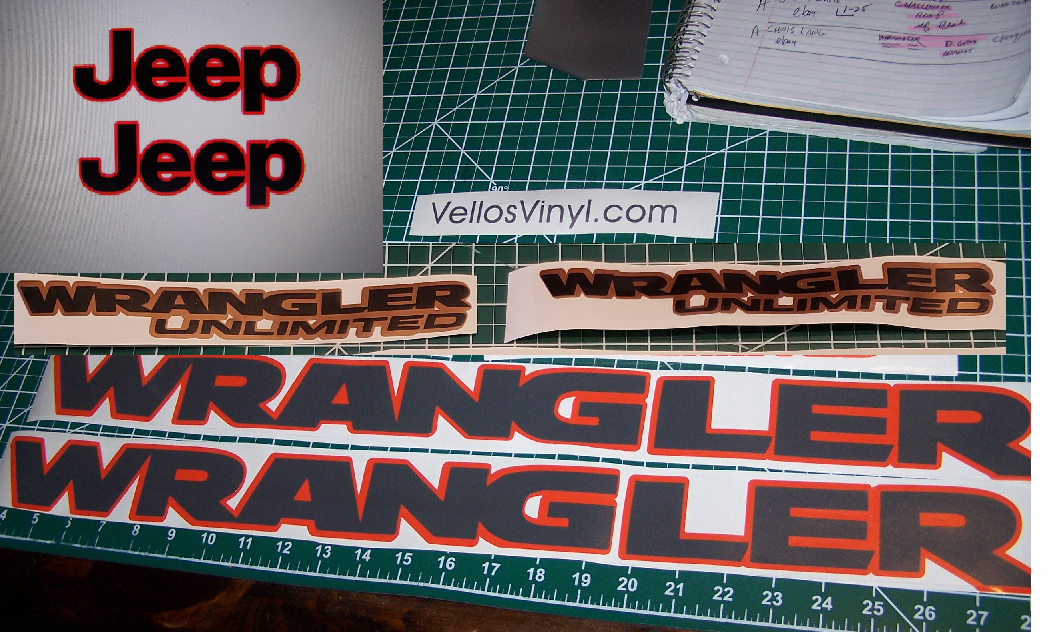 JEEP WRANGLER HOOD & FENDER DECAL SET UNLIMITED JLU CHOOSE COLOR ...