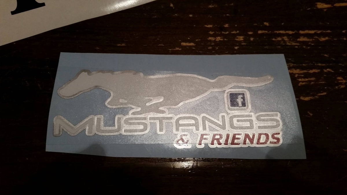 MUSTANGS & FRIENDS WINDOW BANNER STICKER DECAL CHOOSE COLOR – Vellosvinyl