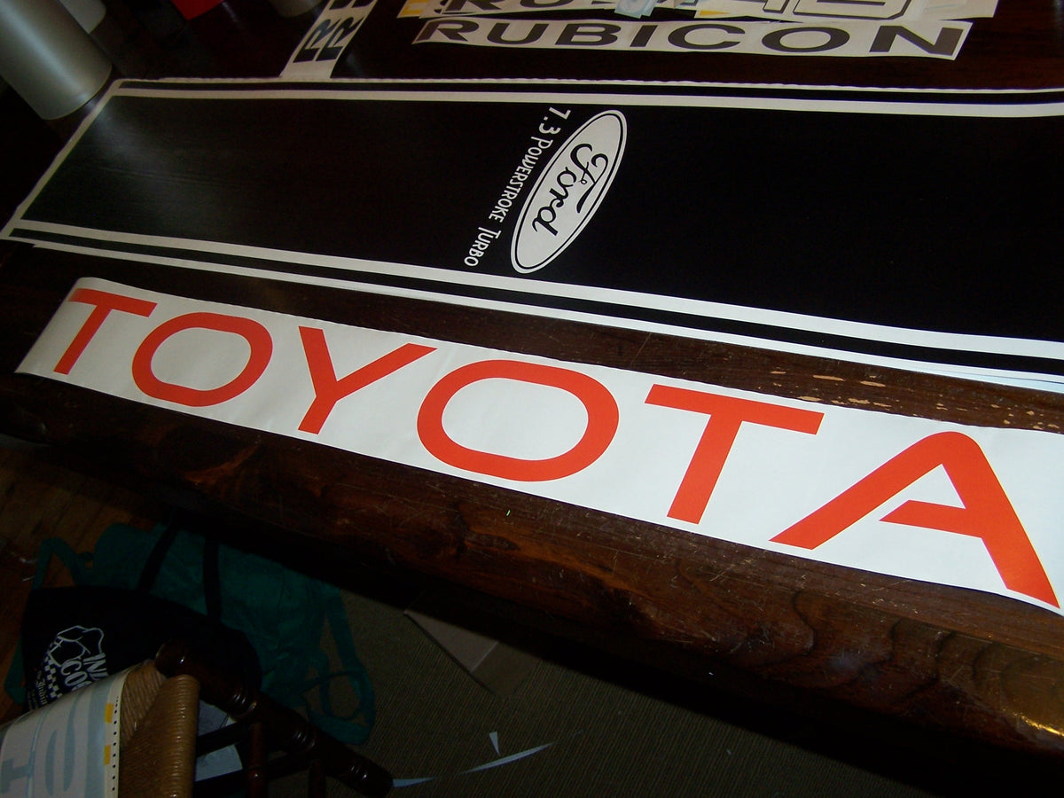 TOYOTA WINDSHIELD WINDOW DECAL BANNER CHOOSE SIZE & COLOR – Vellosvinyl