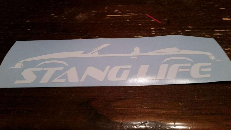 STANG LIFE WINDOW BANNER STICKER DECAL FOX BODY CONVERTIBLE – Vellosvinyl