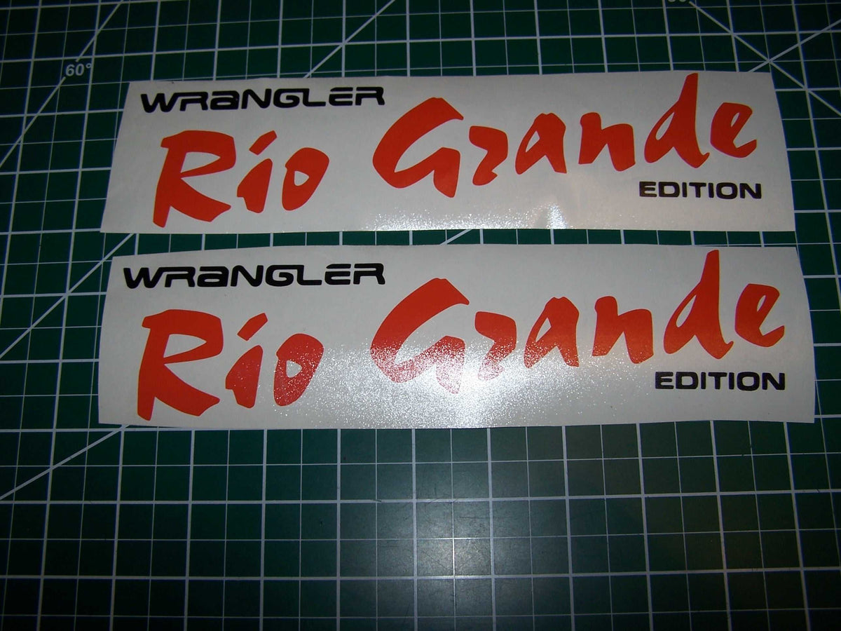 JEEP WRANGLER RIO GRANDE EDITION VINYL DECAL SET 2 COLORS – Vellosvinyl