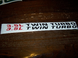 3.5L TWIN TURBO HOOD DECAL SET OF 2 CHOOSE 2 COLORS – Vellosvinyl