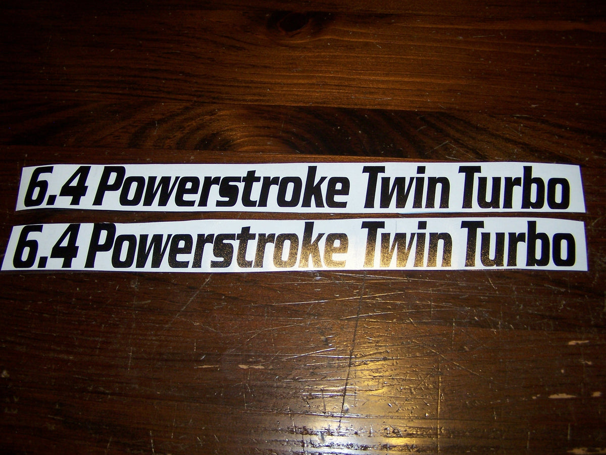6.4 POWERSTROKE TWIN TURBO DECAL SET – Vellosvinyl