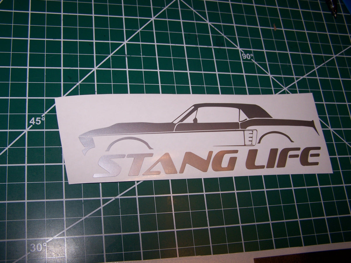 STANG LIFE WINDOW BANNER STICKER DECAL CHOOSE COLOR – Vellosvinyl