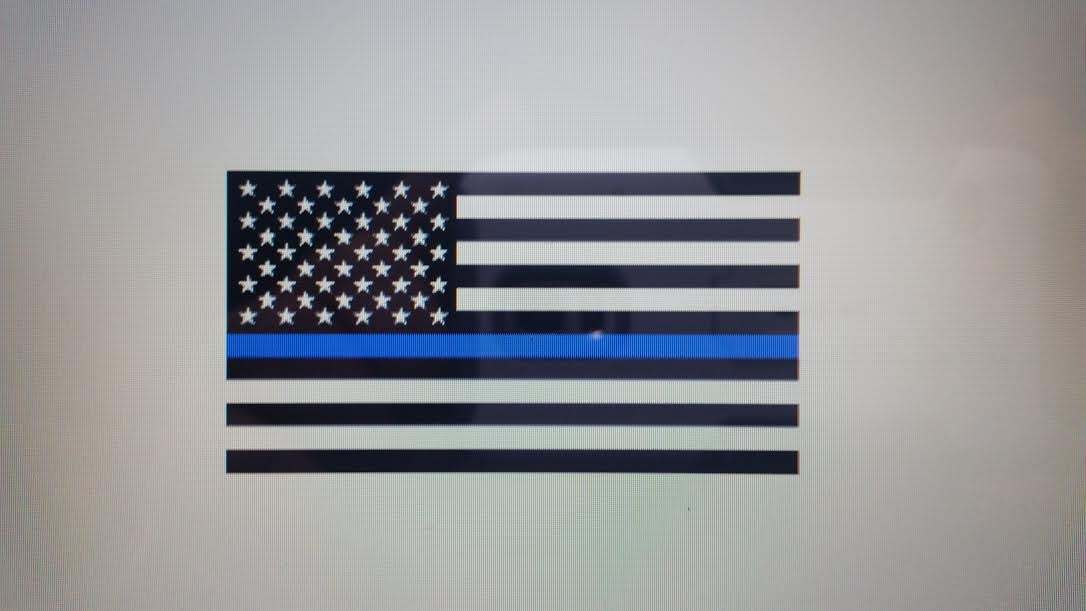 AMERICAN FLAG BLUE LINE VINYL DECAL STICKER LAW ENFORCEMENT – Vellosvinyl