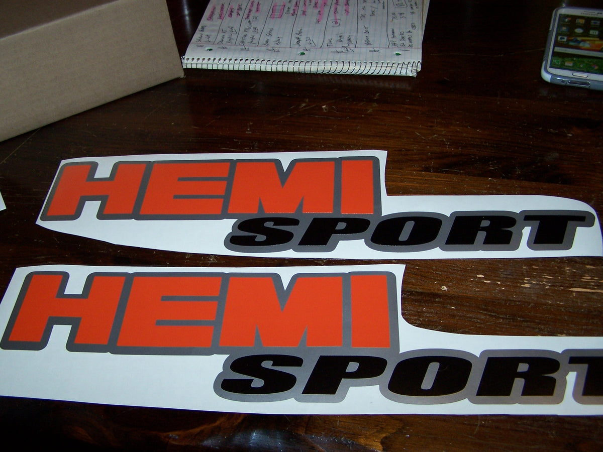 HEMI SPORT DODGE RAM VINYL BEDSIDE DECAL CHOOSE COLORS – Vellosvinyl
