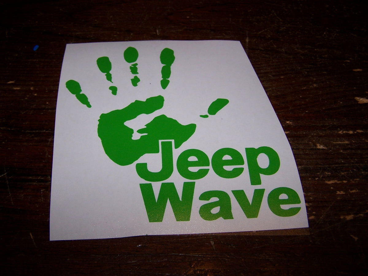 JEEP WAVE TEXT DECAL VINYL DECAL STICKER CHOOSE COLOR & SIZE – Vellosvinyl