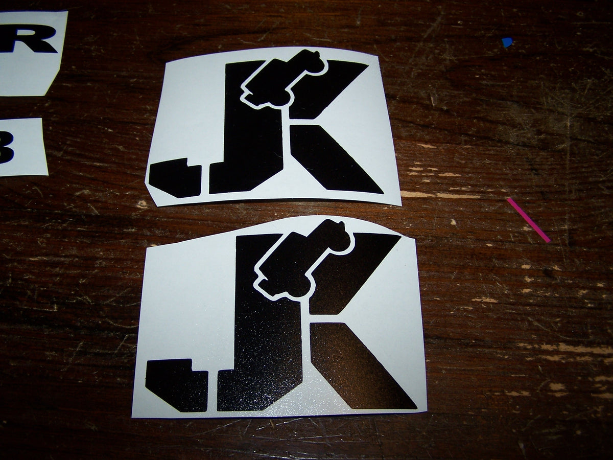 JK JEEP VINYL STICKER DECAL WRANGLER JK JKU SET OF 2 – Vellosvinyl