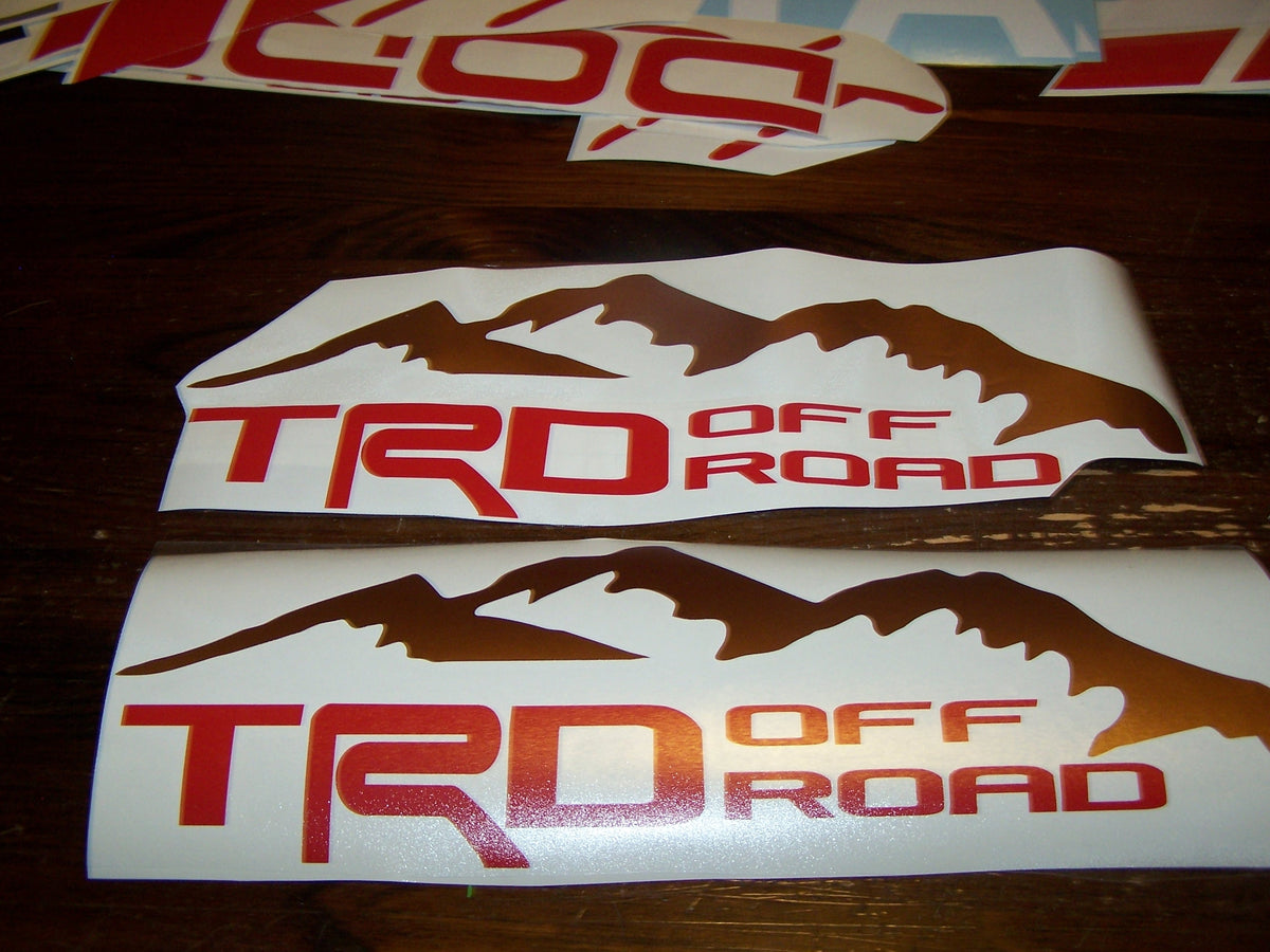 TRD OFF ROAD BEDSIDE / WINDOW STICKER VINYL DECAL SET OF 2 – Vellosvinyl
