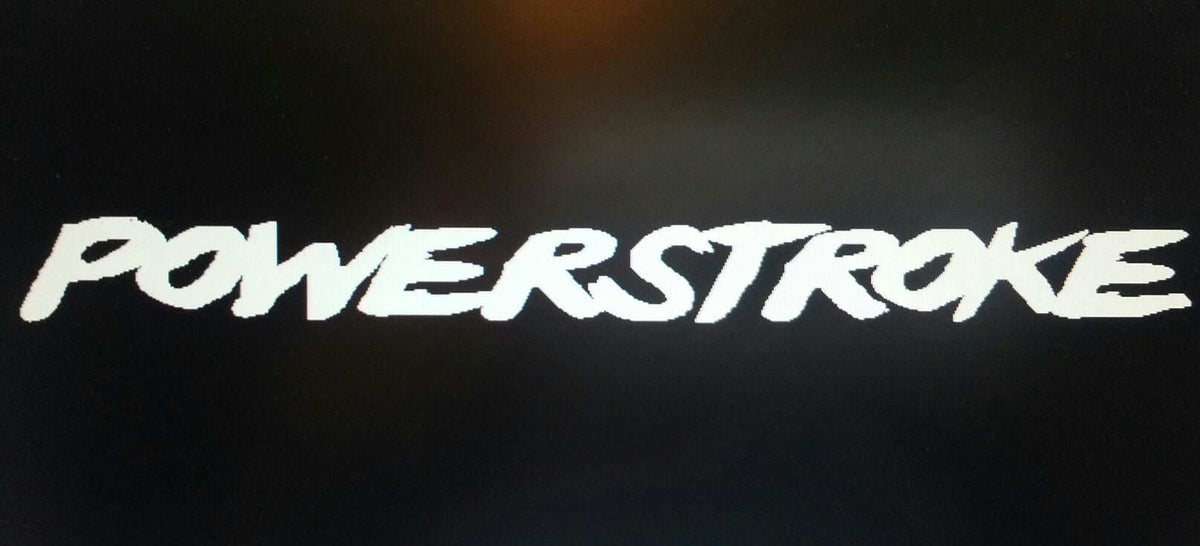 POWERSTROKE WINDSHIELD Vinyl Decal -Choose Size & Color for Custom Fit ...