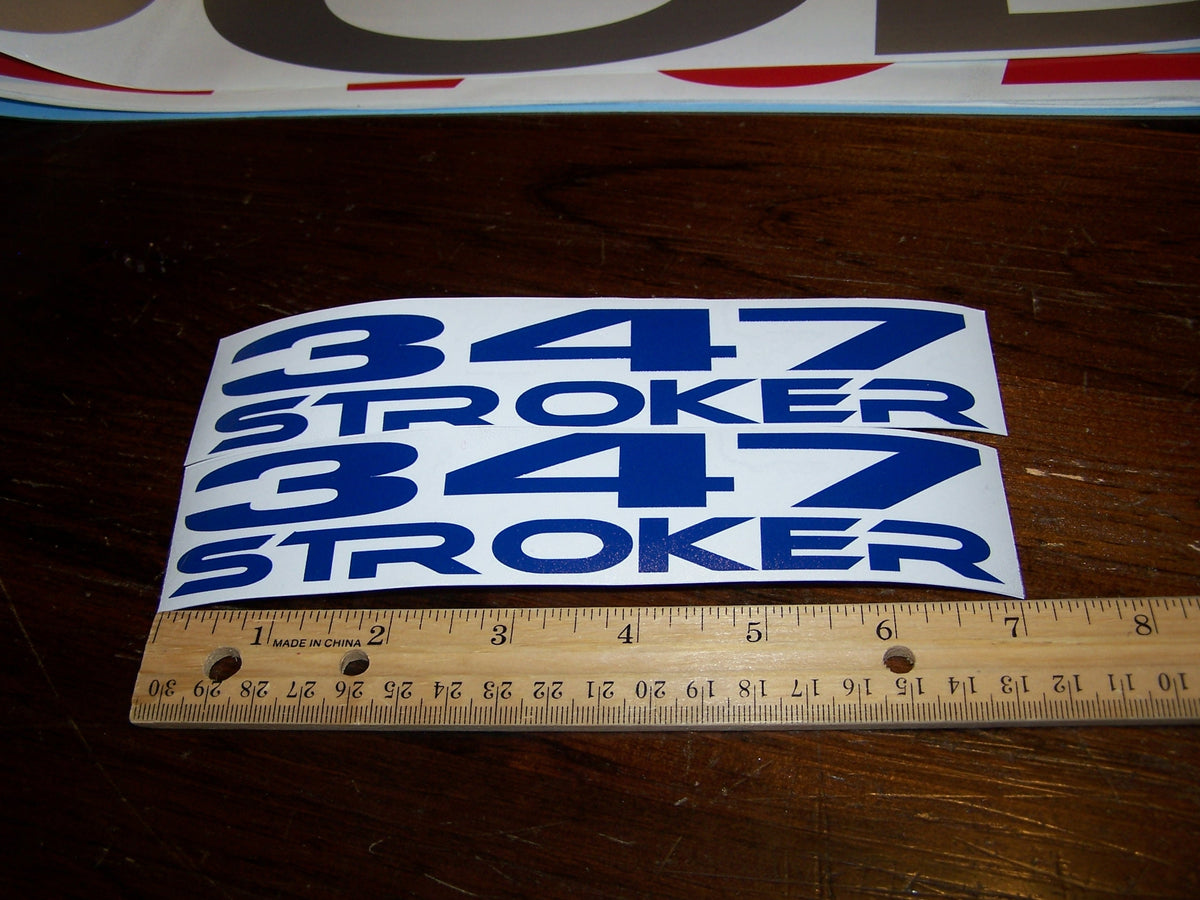 347 STROKER VINYL DECAL STICKER SET OF 2 CHOOSE COLOR – Vellosvinyl