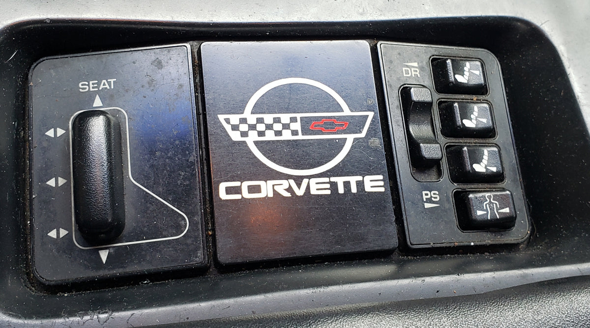CORVETTE C4 LOGO VINYL DECAL LETTERING 92-96 POWER SEAT PANEL – Vellosvinyl