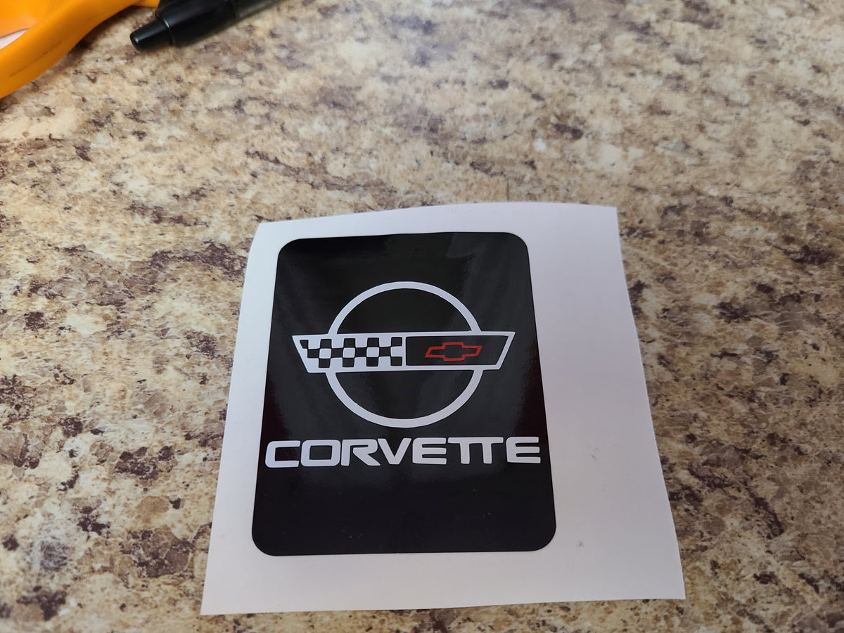 CORVETTE C4 LOGO VINYL DECAL LETTERING 92-96 POWER SEAT PANEL – Vellosvinyl