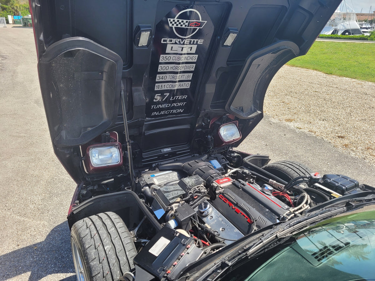 C4 Corvette 1984-1996 under hood Performance Specification DECAL ...