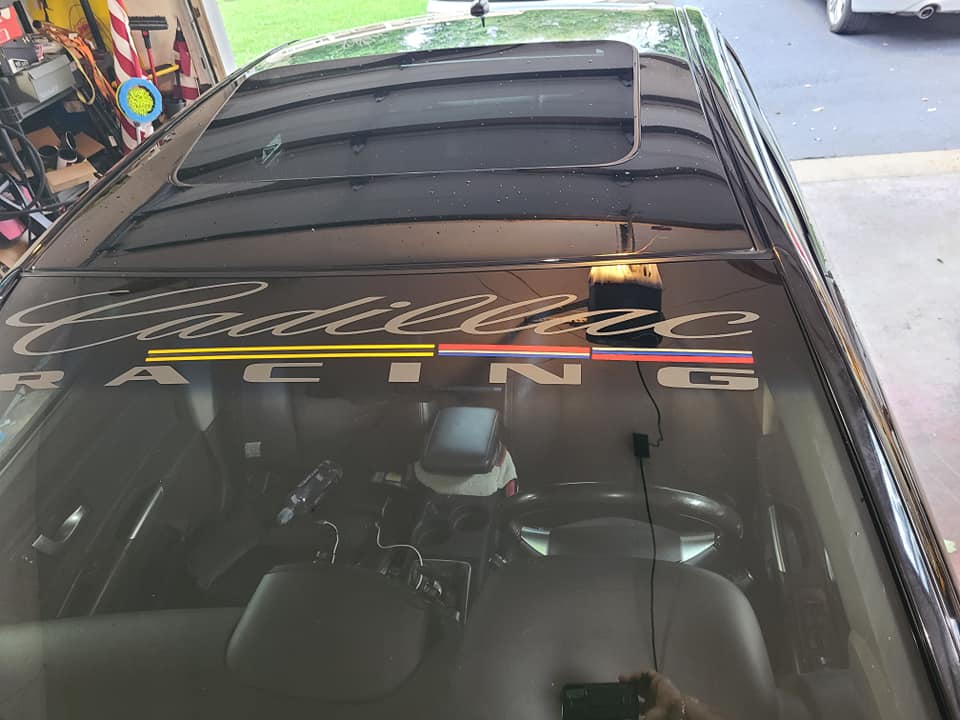 CADILLAC RACING WINDSHIELD DECAL BANNER VINYL STICKER – Vellosvinyl