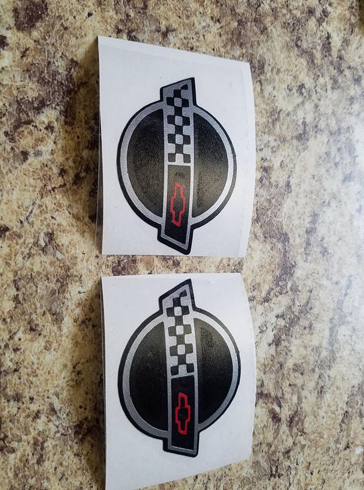 CORVETTE C4 EMBLEM DECAL FOR FUEL RAIL COVERS 1992-1996 SET OF 2 ...