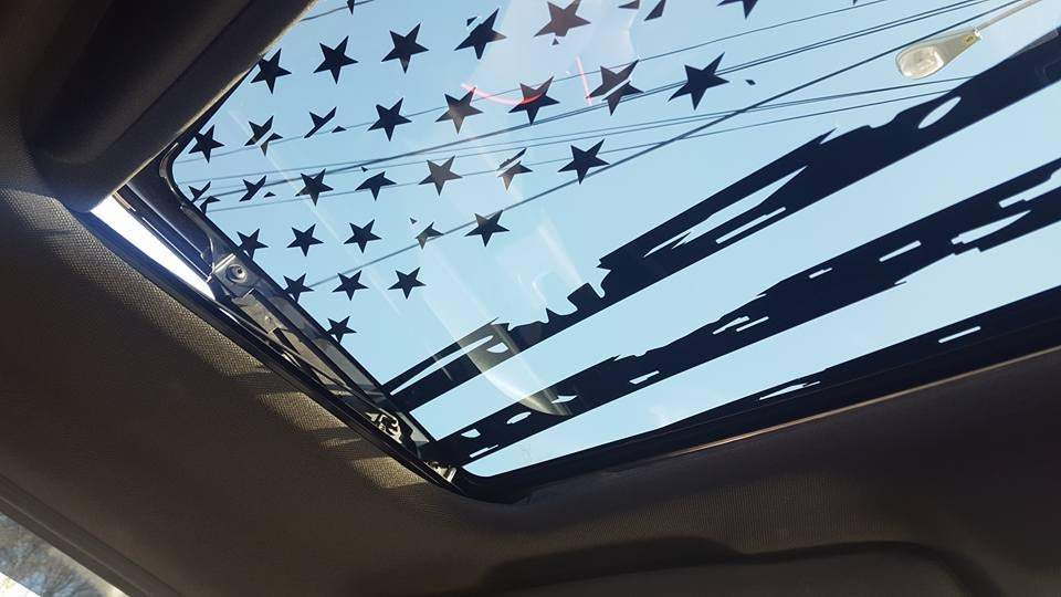 FORD F150 SUNROOF DISTRESSED AMERICAN FLAG VINYL DECAL – Vellosvinyl