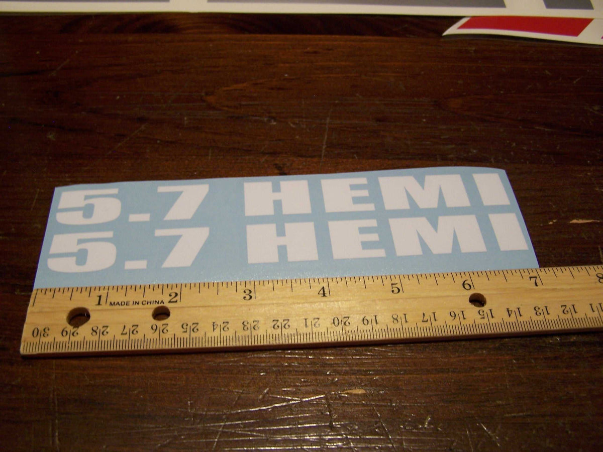 5.7 HEMI HOOD VALVE COVER HOOD VINYL DECALS STICKERS SET OF 2 – Vellosvinyl