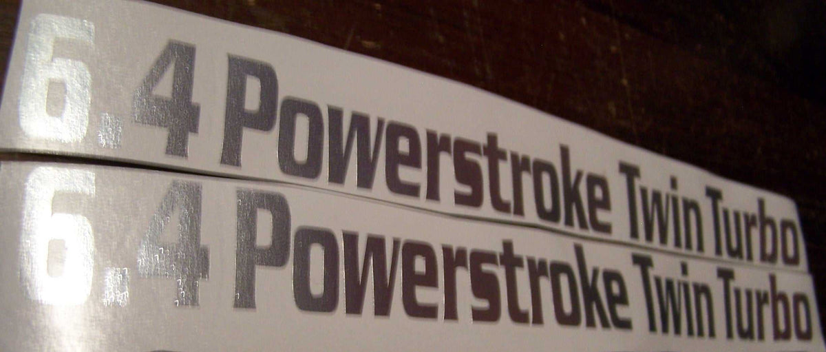 6.4 POWERSTROKE TWIN TURBO DECAL SET – Vellosvinyl