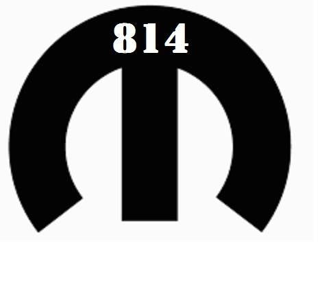 814 MOPARS LOGO WITH 814 AT THE TOP VINYL STICKER DECAL – Vellosvinyl