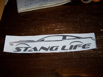 2010-2014 STANG LIFE WINDOW BANNER STICKER DECAL CHOOSE COLOR – Vellosvinyl