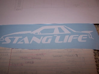 STANG LIFE WINDOW BANNER STICKER DECAL FOX BODY COWL HOOD & WING ...