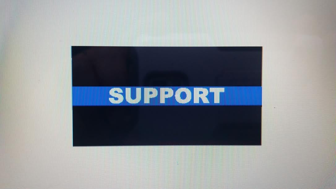 POLICE & LAW ENFORCEMENT SUPPORT BLUE LINE DECAL – Vellosvinyl