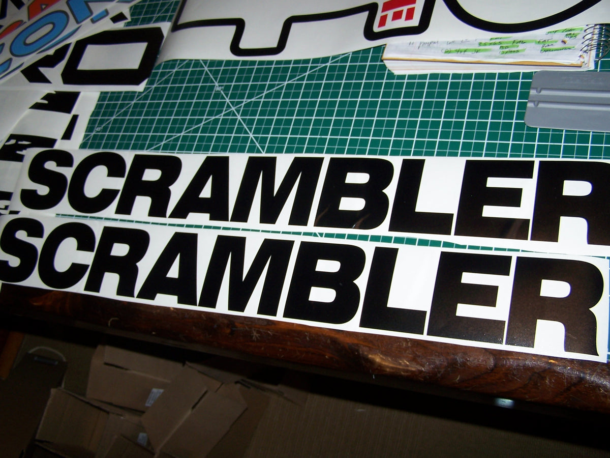 JEEP SCRAMBLER HOOD DECAL SET OF 2 CHOOSE COLOR/COLORS – Vellosvinyl