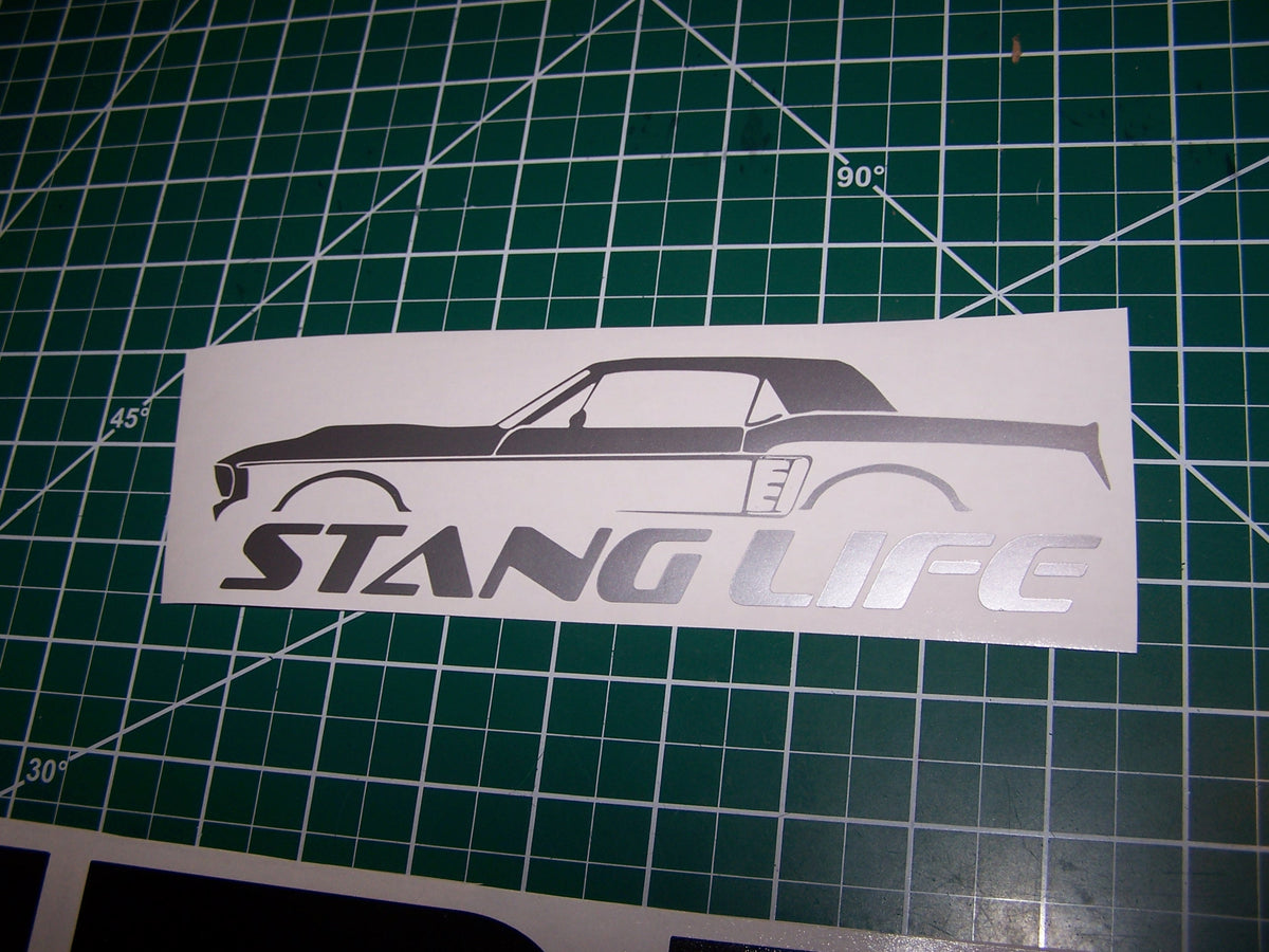 STANG LIFE WINDOW BANNER STICKER DECAL CHOOSE COLOR – Vellosvinyl