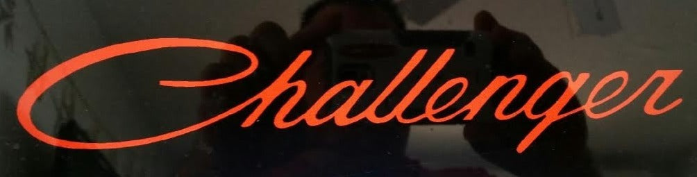 CHALLENGER WINDSHIELD DECAL BANNER CHOOSE SIZE & COLOR/COLORS – Vellosvinyl